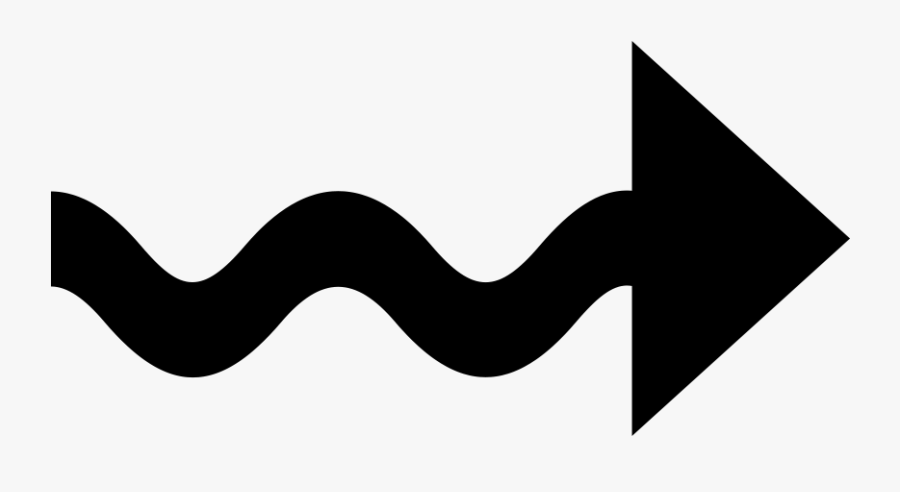 Wavy Black Arrow Symbol Png , Free Transparent Clipart - ClipartKey
