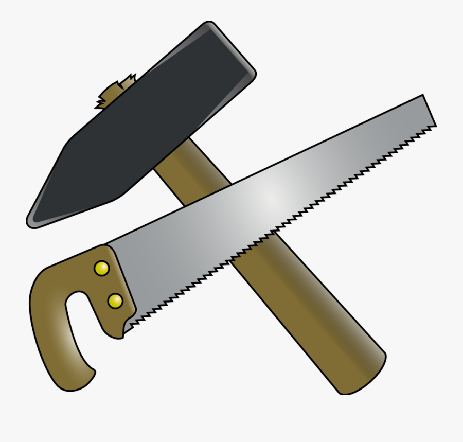 Hammer And Saw - Hammer And Saw Png , Free Transparent Clipart - ClipartKey