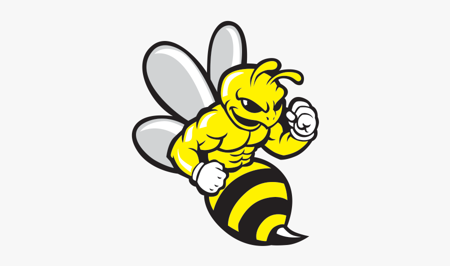 Printed Vinyl Bee Wasp - Bodybuilder Bee , Free Transparent Clipart ...