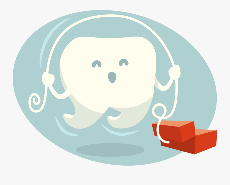 Clip Art Flossing Teeth Clipart - Tooth Jumping Rope With Floss , Free ...