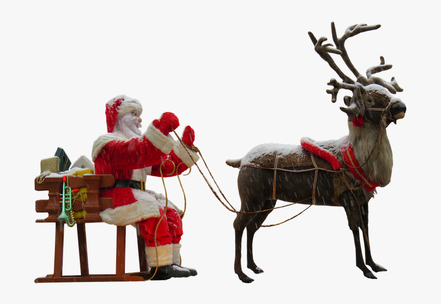 Santa Claus Deer Png , Free Transparent Clipart - ClipartKey