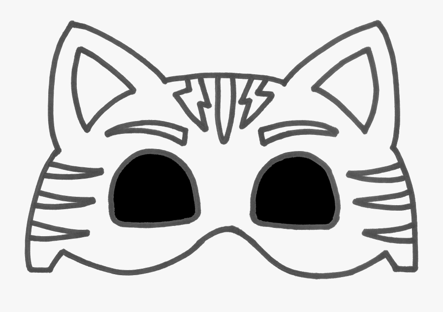 Printable Catboy Mask With - Clock With All Numbers , Free Transparent ...