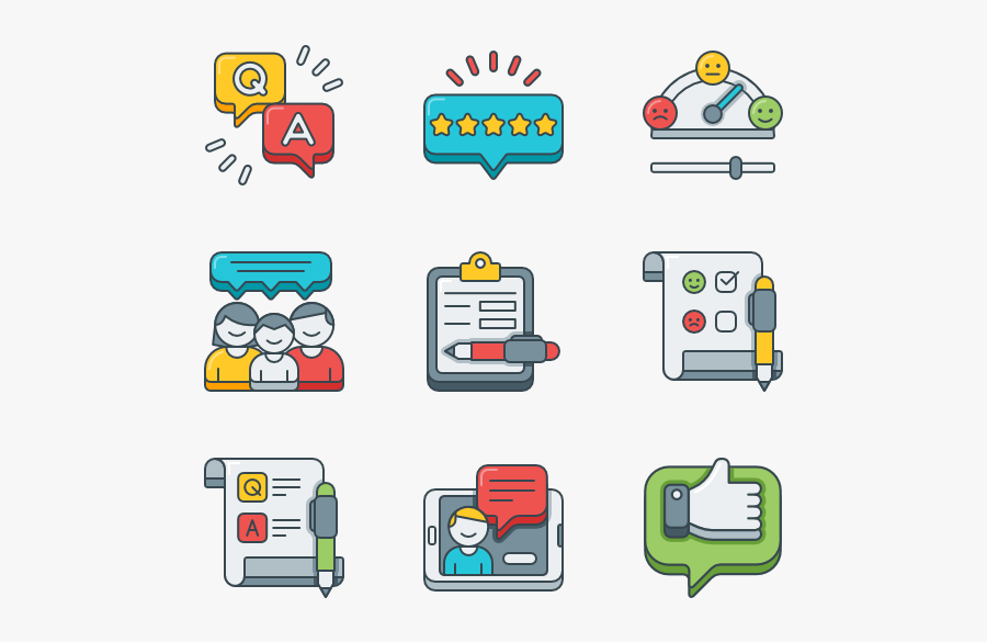 Customer Service & Feedback - Customer Flat Icon Transparent Background ...