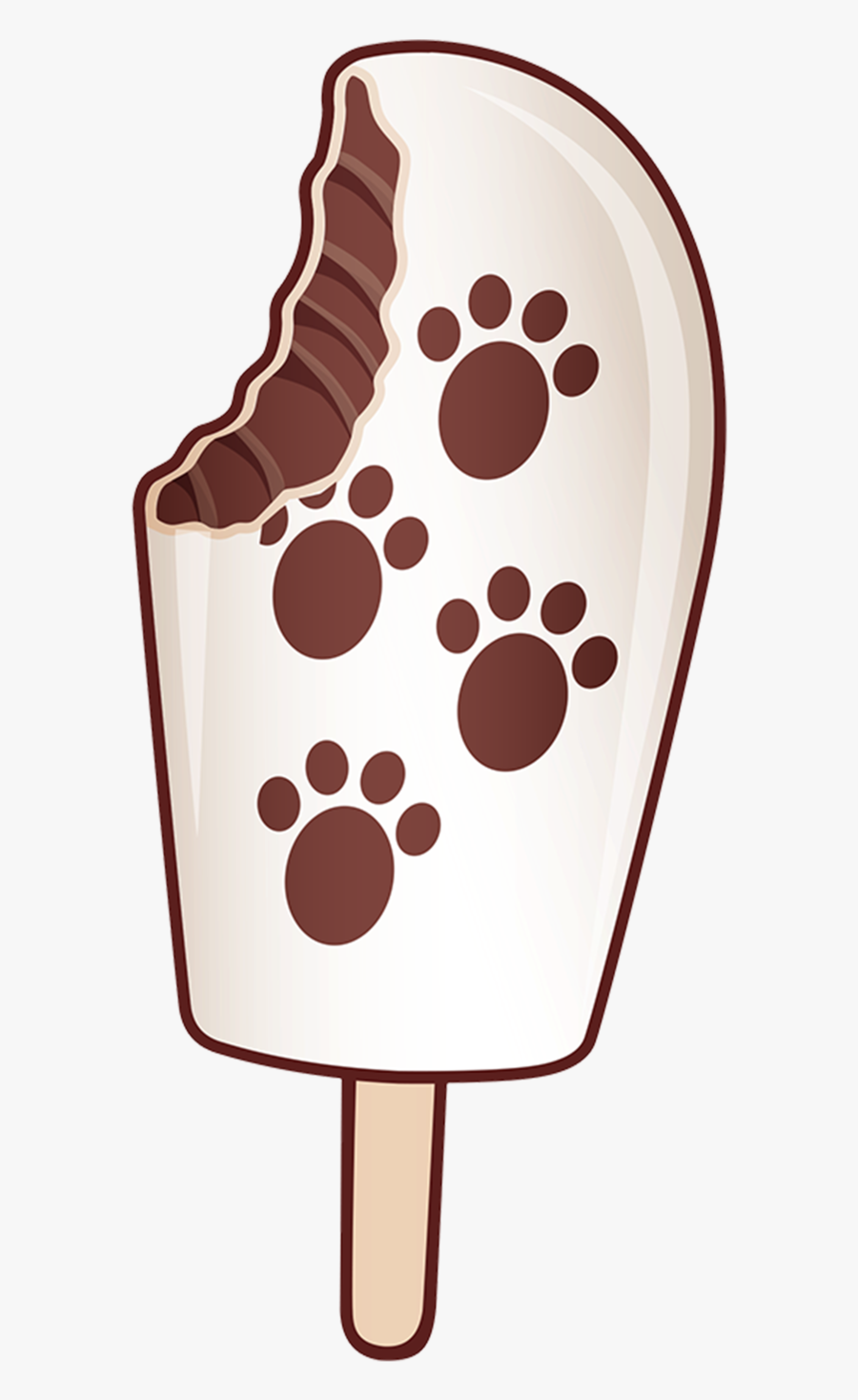 Choc Mint Paw Print Paddle Pop Clipart , Png Download - Paddle Pop Mud ...