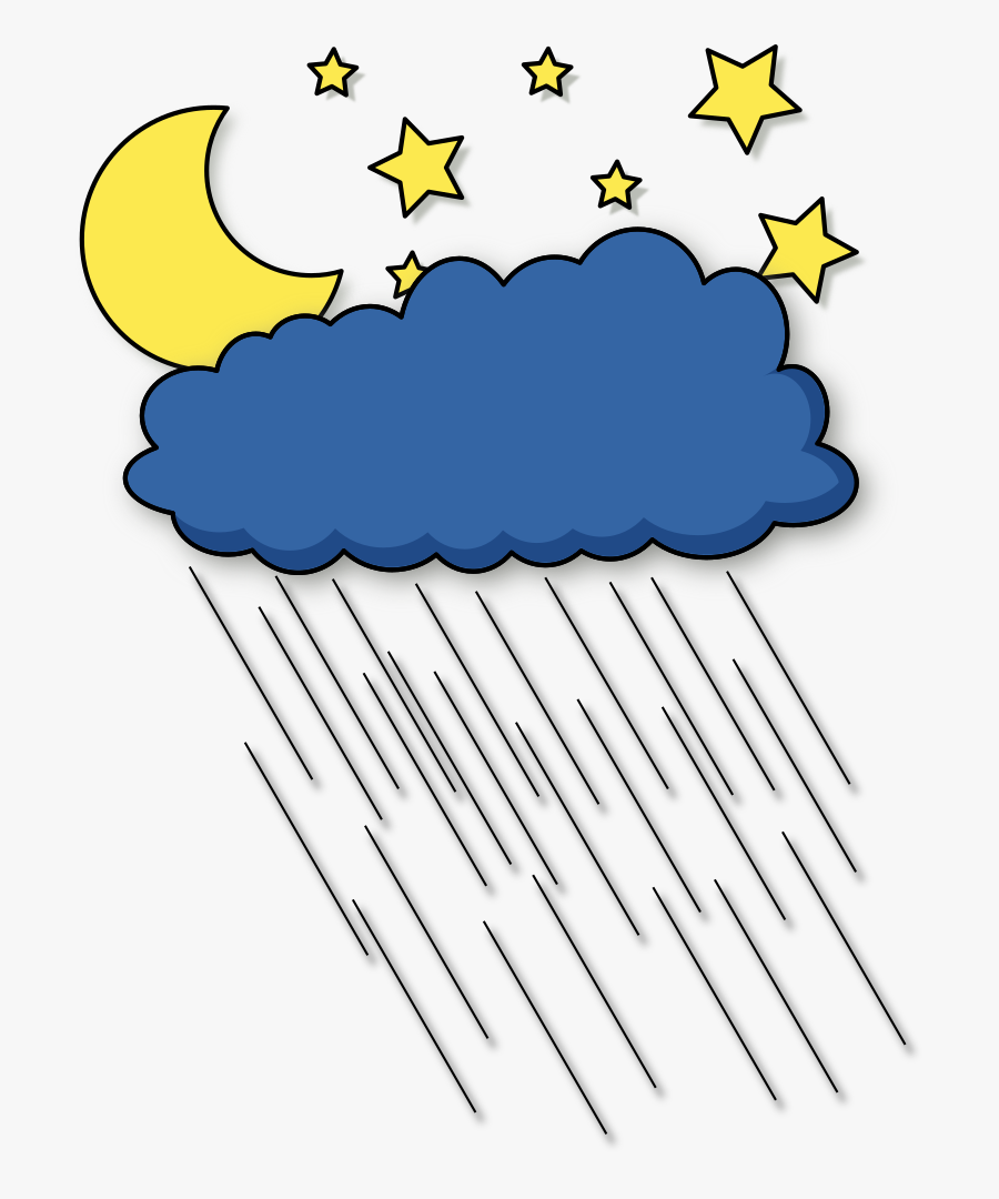 Rain, Heavy Rain, Cloud, Moon, Sky, Stars, Weather - Cartoon Pics Of ...