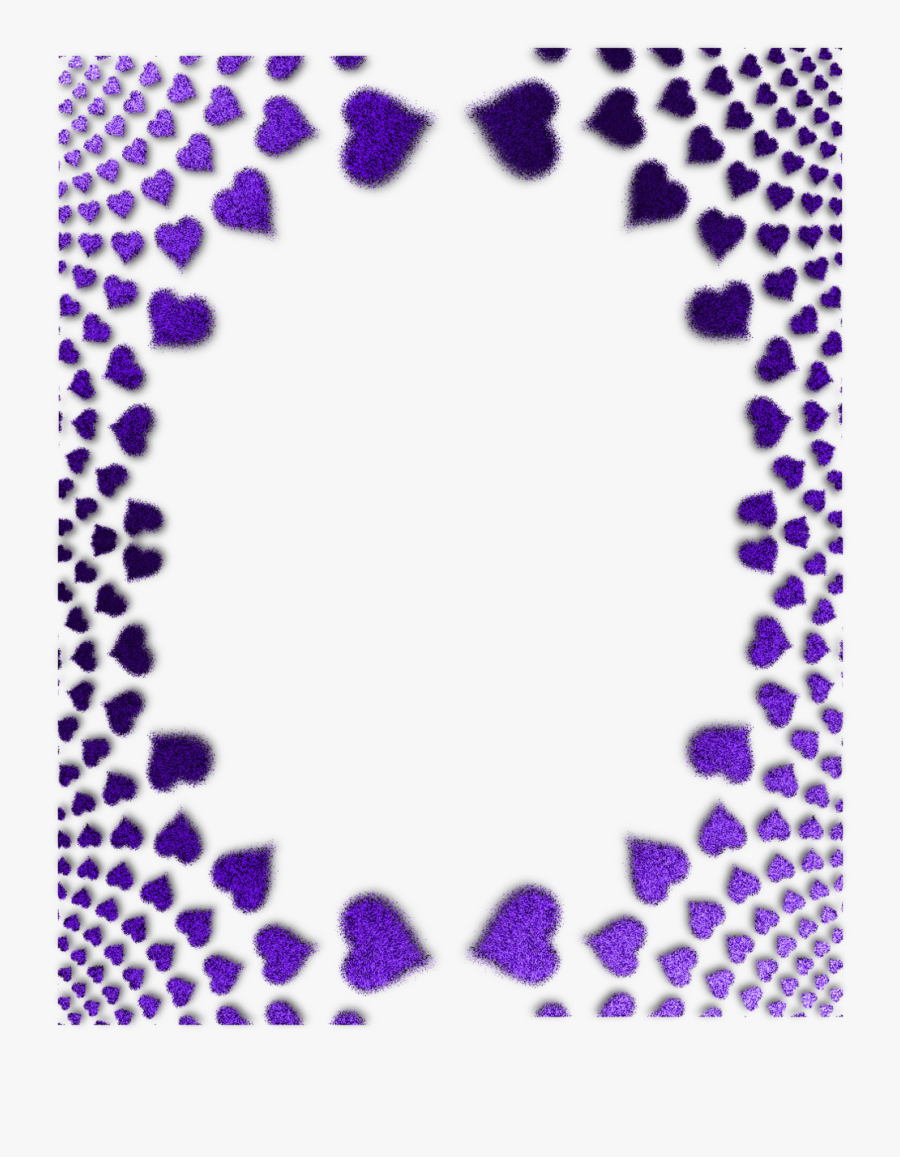 Blue Heart Border Designs Clipart Clip Art - Purple Border Designs For ...