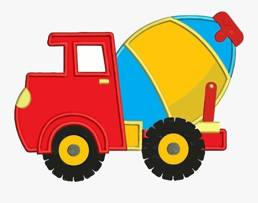 Transparent Colorful Clipart - Construction Cement Truck Clipart , Free ...