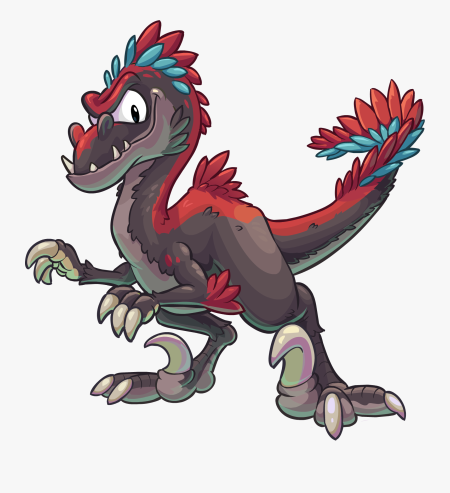 Black And Red Velociraptor , Free Transparent Clipart - ClipartKey