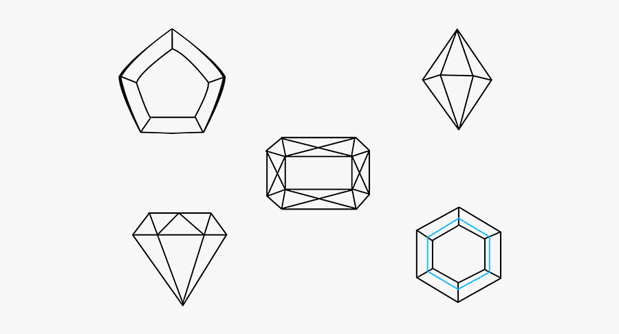 How To Draw Gems - Gem Drawing , Free Transparent Clipart - ClipartKey