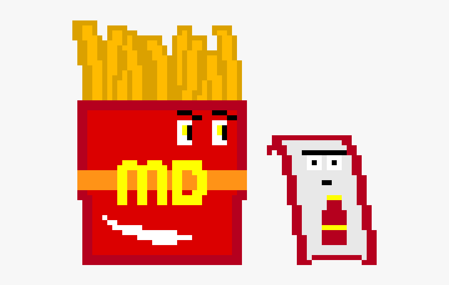 Mcdonalds Fries Pixel , Free Transparent Clipart - ClipartKey