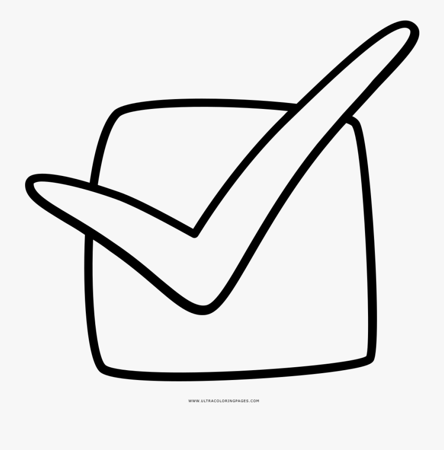 Checkbox Coloring Page - Line Art , Free Transparent Clipart - ClipartKey