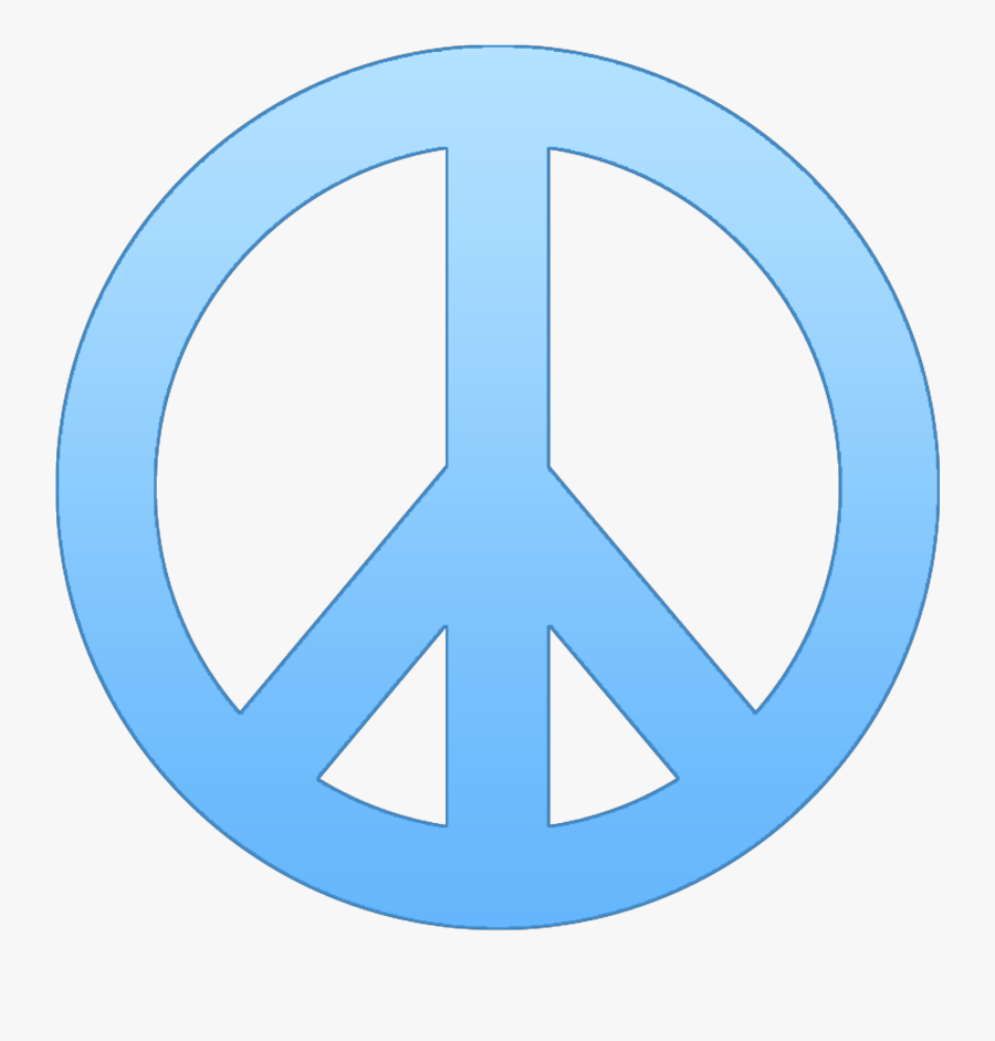 Transparent Free Clipart Peace - Light Blue Peace Sign , Free ...