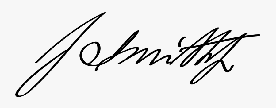 Aa Js Sig Main - Sample Signature John Smith , Free Transparent Clipart ...