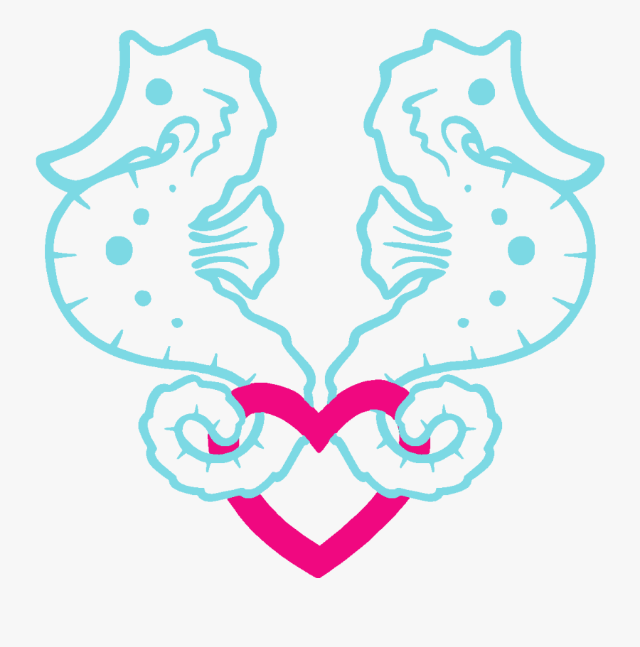 Outline Clipart Seahorse - Seahorse Heart Png , Free Transparent ...