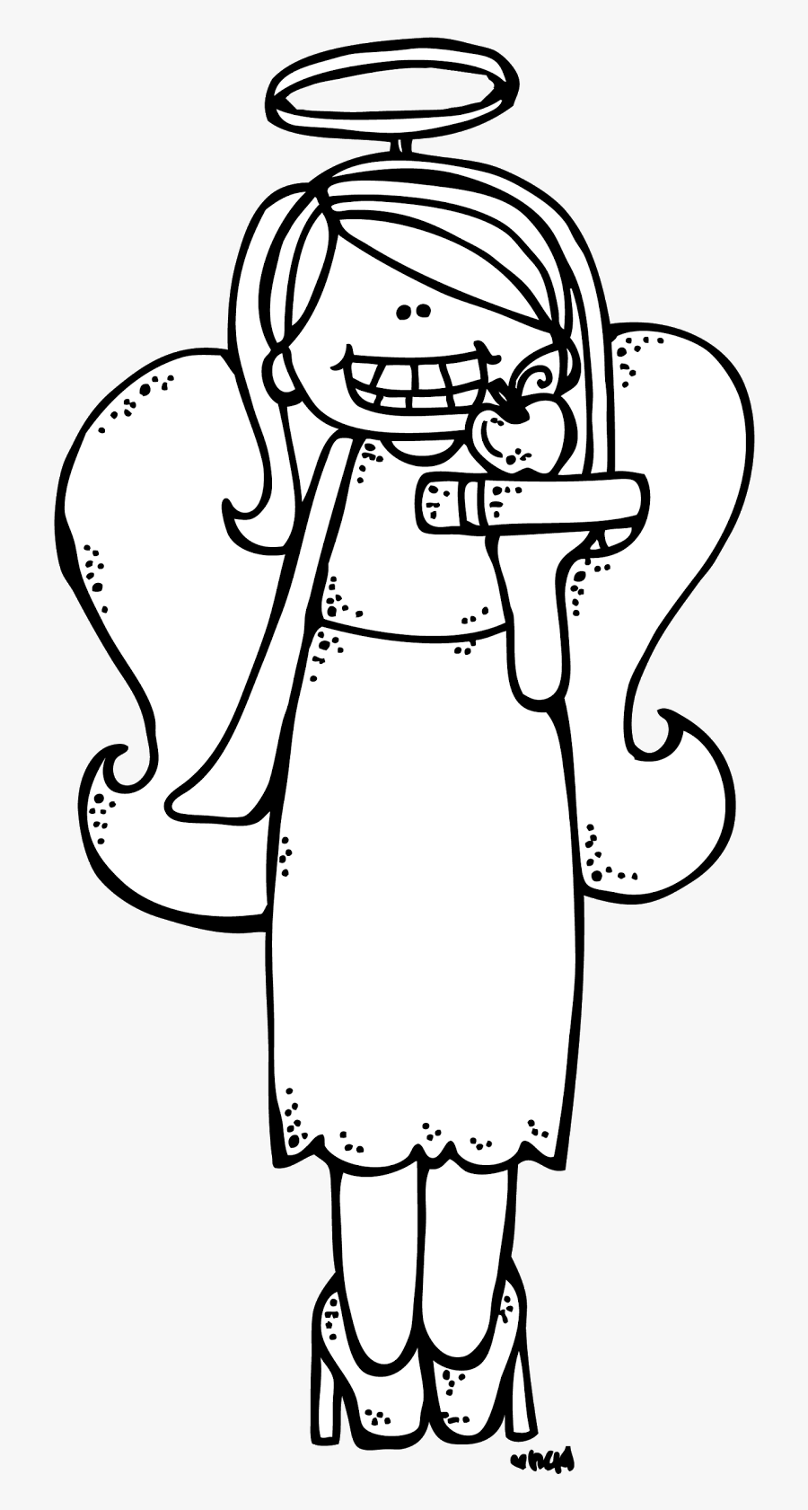 Teacher Melonheadz Black And White , Free Transparent Clipart - ClipartKey