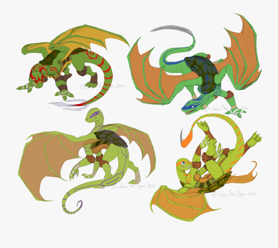 Tmnt Dragons By Jazz The Tiger - Teenage Mutant Ninja Dragons , Free ...
