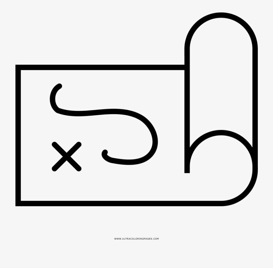 Treasure Map Coloring Page - Line Art , Free Transparent Clipart ...