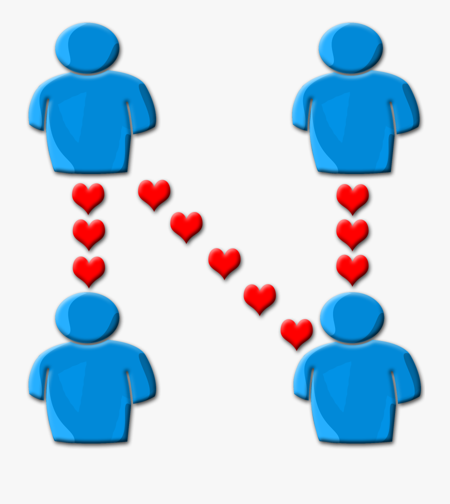 This Is A Poly Relationship Involving 4 People , Free Transparent ...