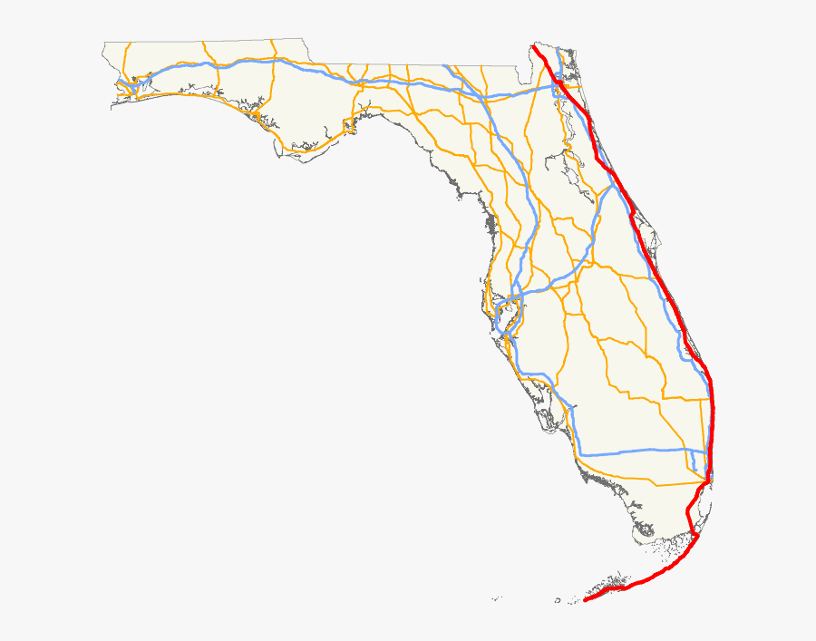 Of Us Route East - Florida State Road 60 Map , Free Transparent Clipart ...