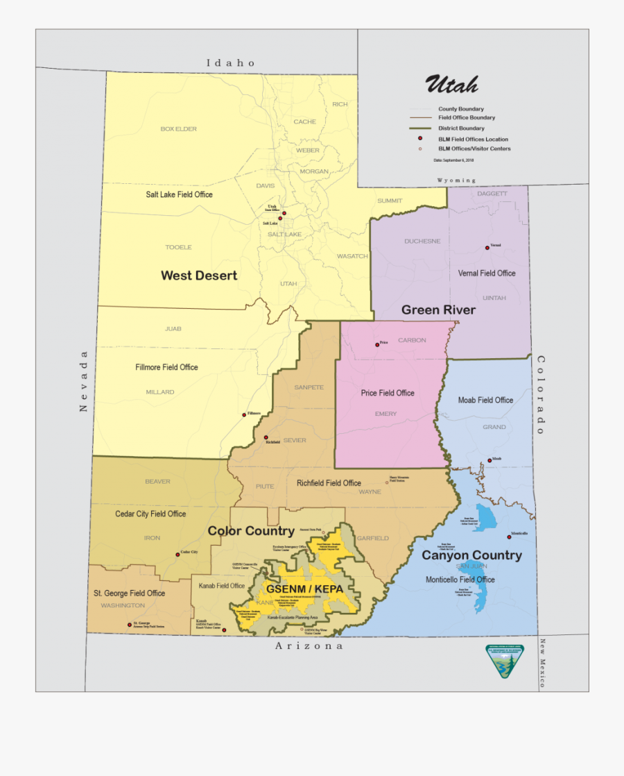 Blm Map Utah , Free Transparent Clipart - ClipartKey