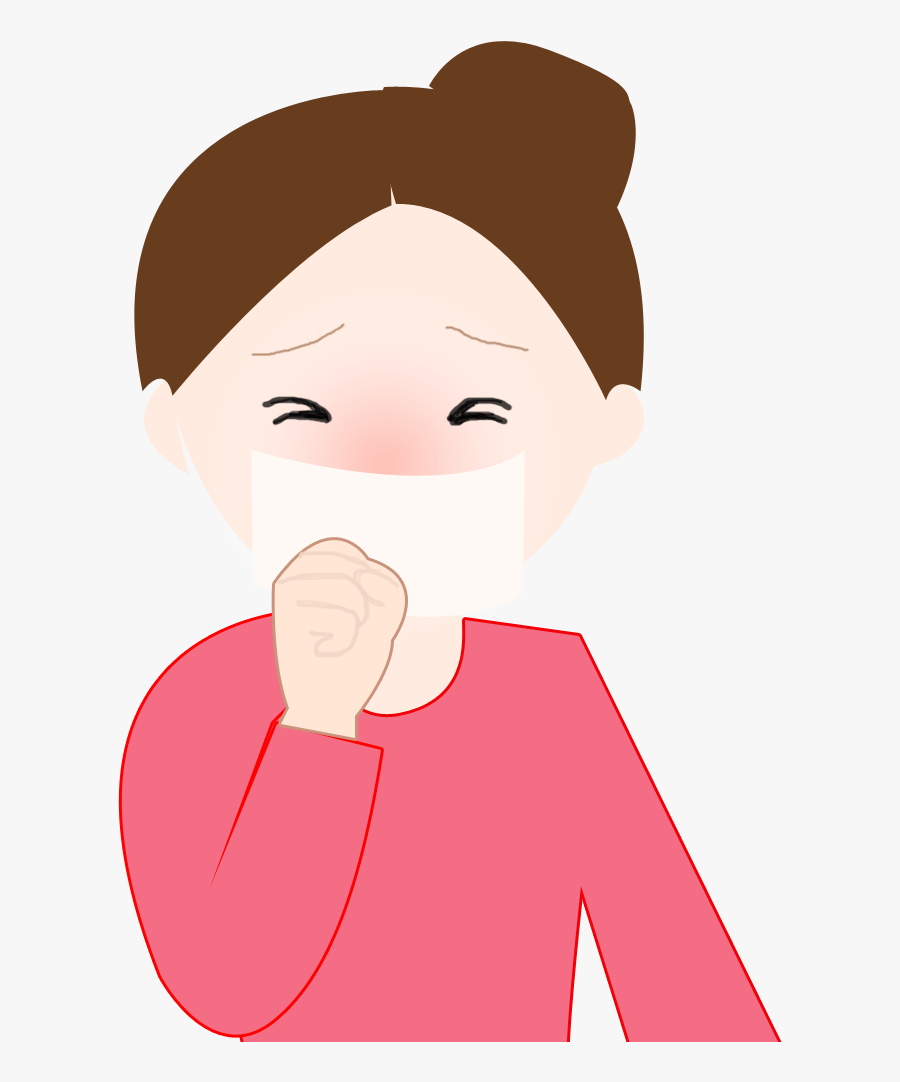 Clip Black And White Library Cough Clipart Infected - Cartoon , Free ...