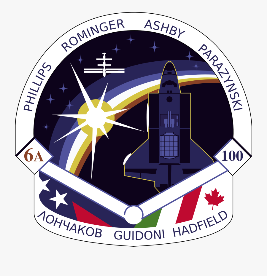 Sts-100 Patch - Chris Hadfield Mission Patch , Free Transparent Clipart - ClipartKey