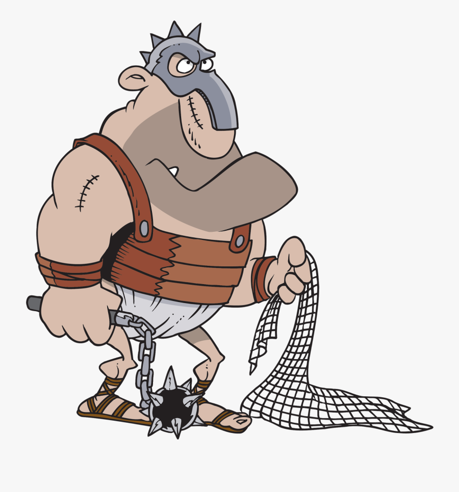 Ancient Cartoon Drawing - Cartoon Roman Gladiators , Free Transparent ...