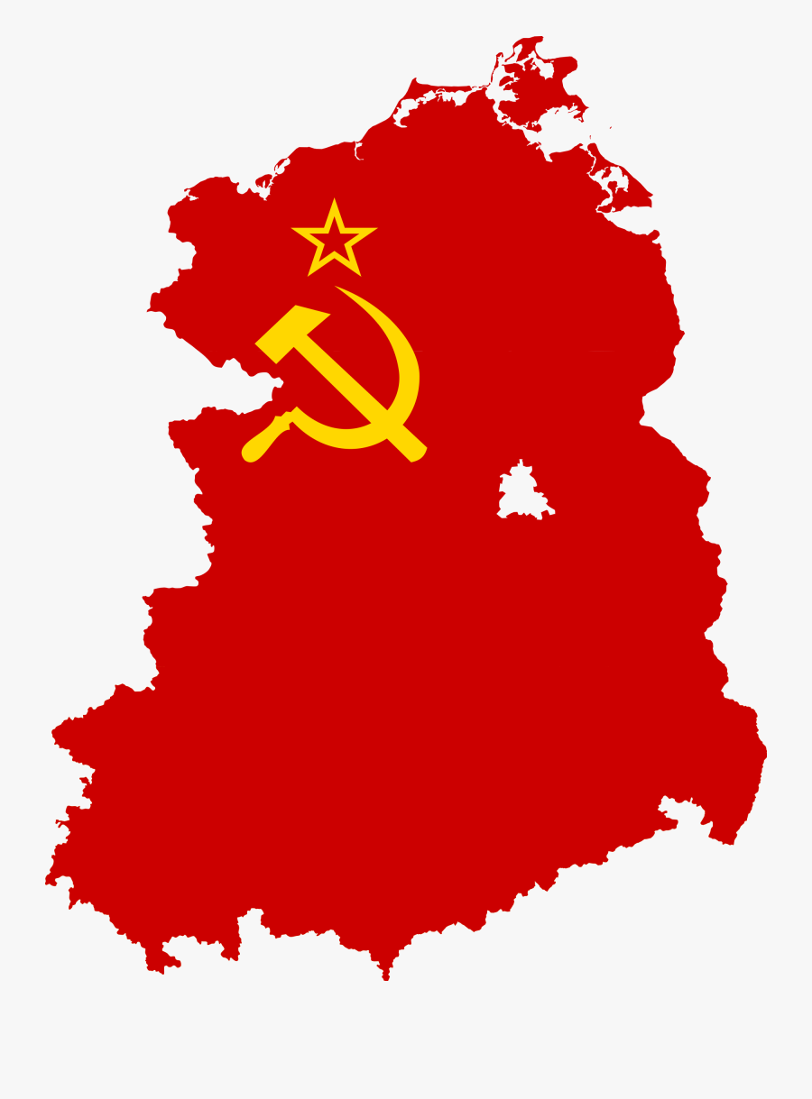 Clip Art Cccp Flag - East Germany Map With Flag , Free Transparent ...