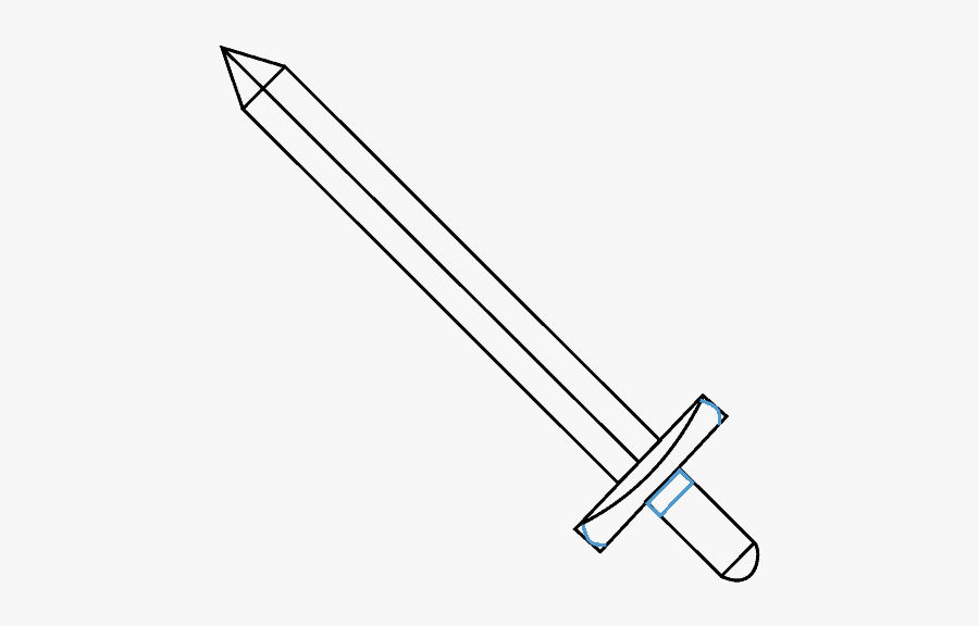 How To Draw Sword - Line Art , Free Transparent Clipart - ClipartKey