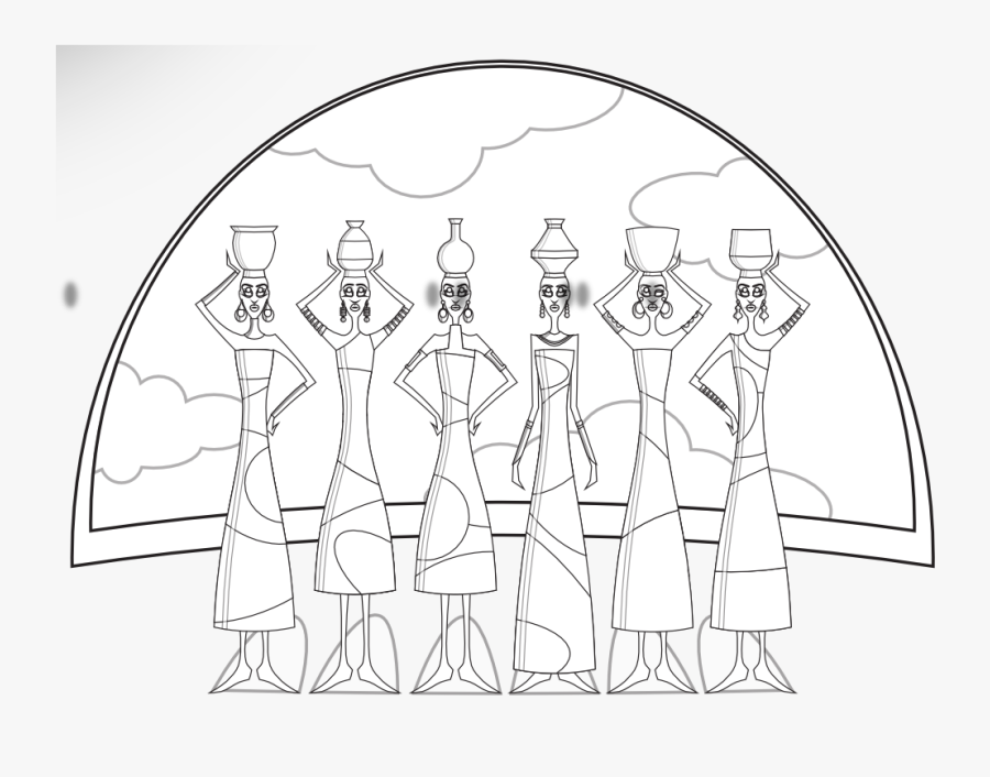 Line Drawing Of African Art , Free Transparent Clipart - ClipartKey