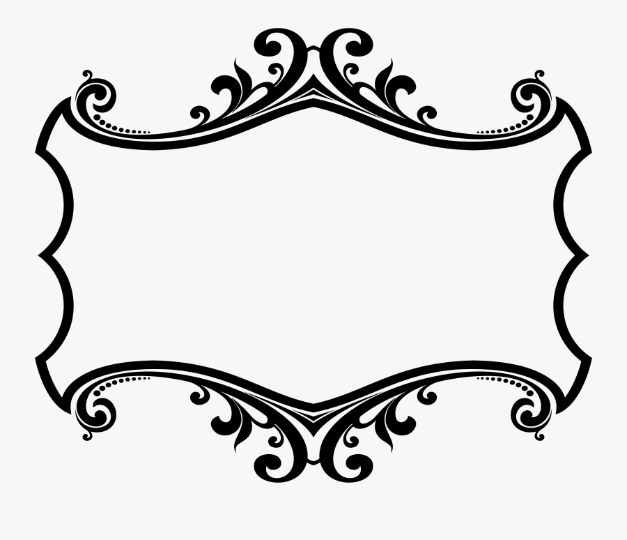 Plaque Clipart Outline - Border Design Black And White , Free ...