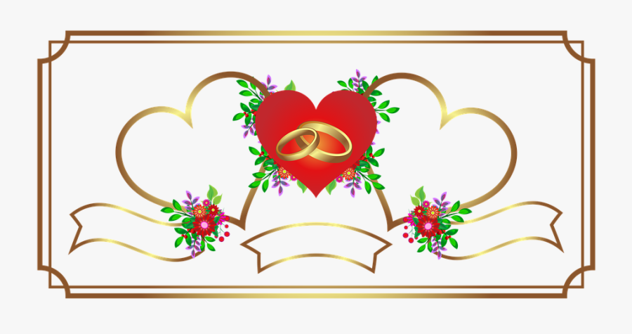 Wedding Heart Design Png - Simple Frame Design Png , Free Transparent ...