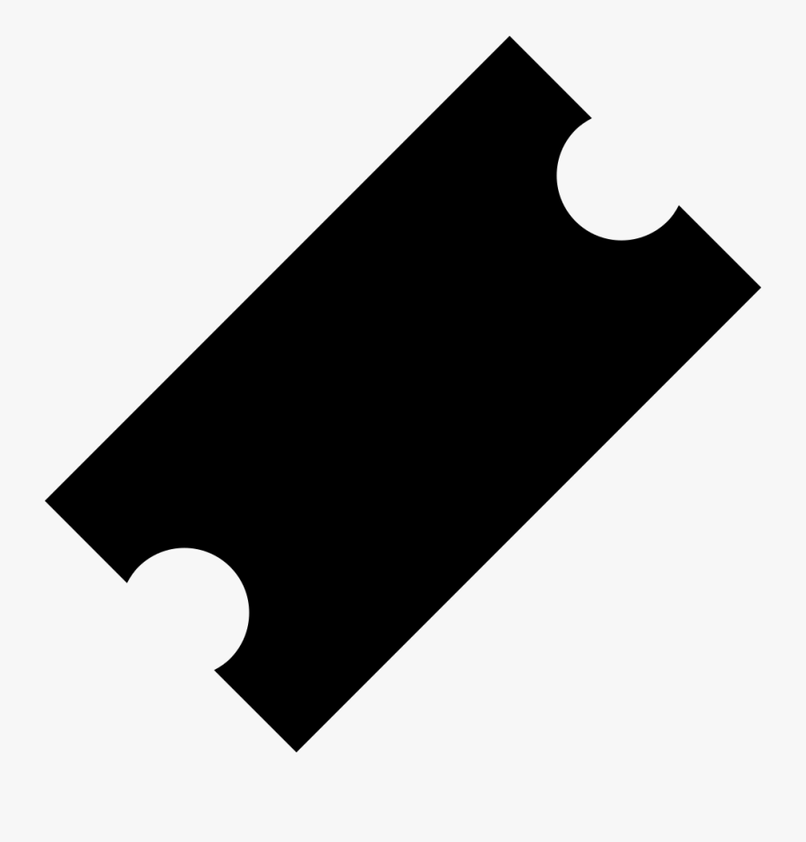 Ticket Black Shape Symbol - Ticket Vector Icon , Free Transparent ...