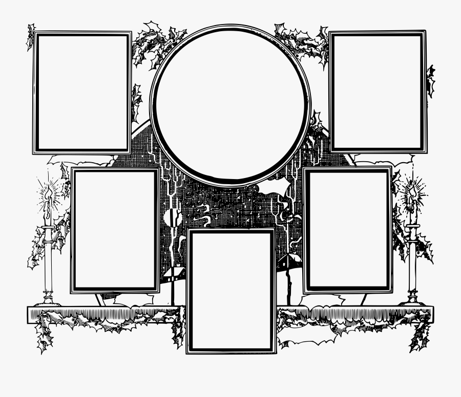 Picture Frame line Art square 6 Photo Frame Png Free Transparent