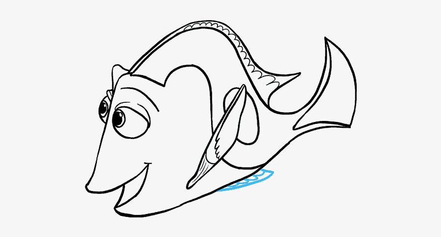 How To Draw Dory In A Few Easy Steps Easy Drawing Guides - Line Art ...