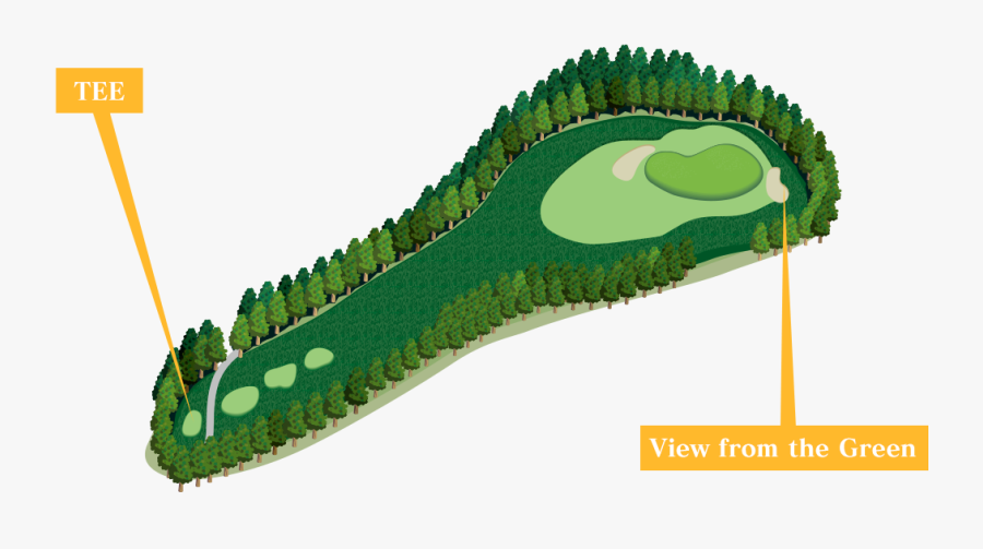 A Hole Of Par 3 With A Long Distance, Requiring An - Illustration ...