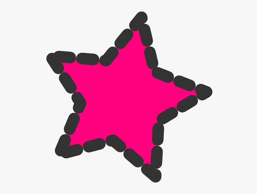 Pink Dotted Star Clip Art At Clker - Cute Star Clipart , Free ...