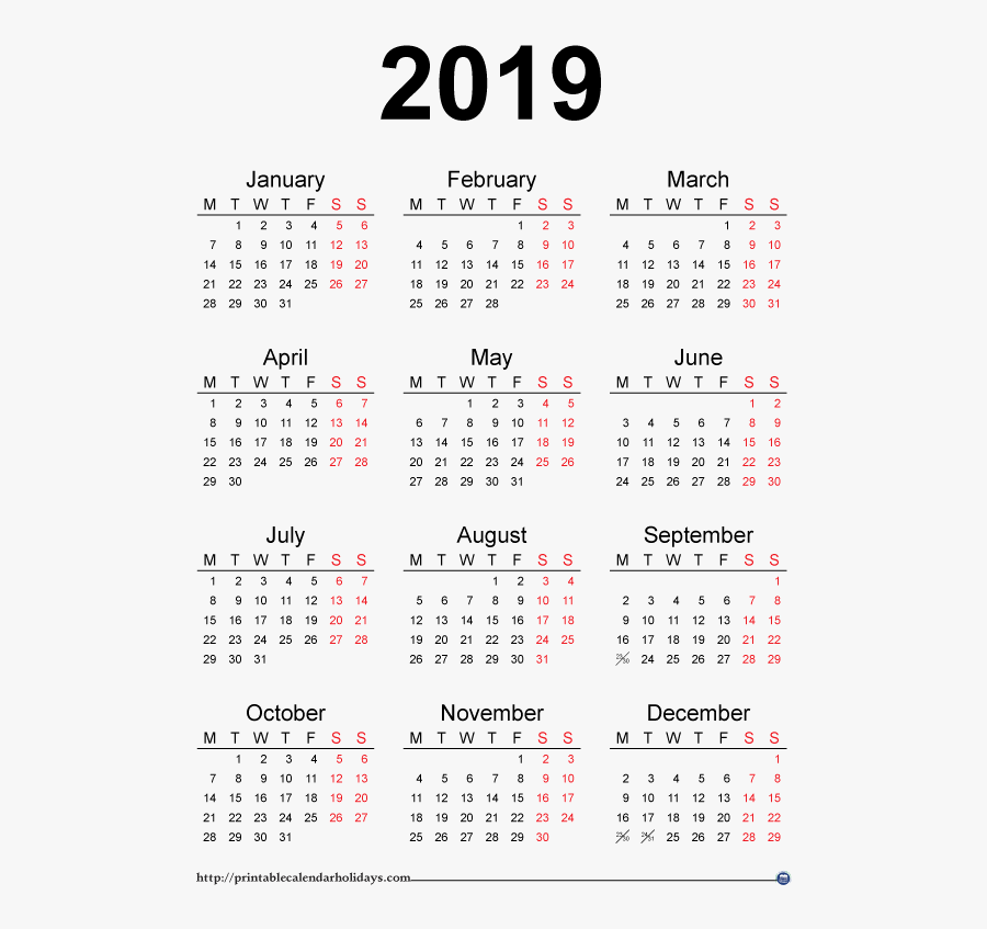 Thursday Clipart Calendar Outline - Calendar With Week Numbers 2019 ...