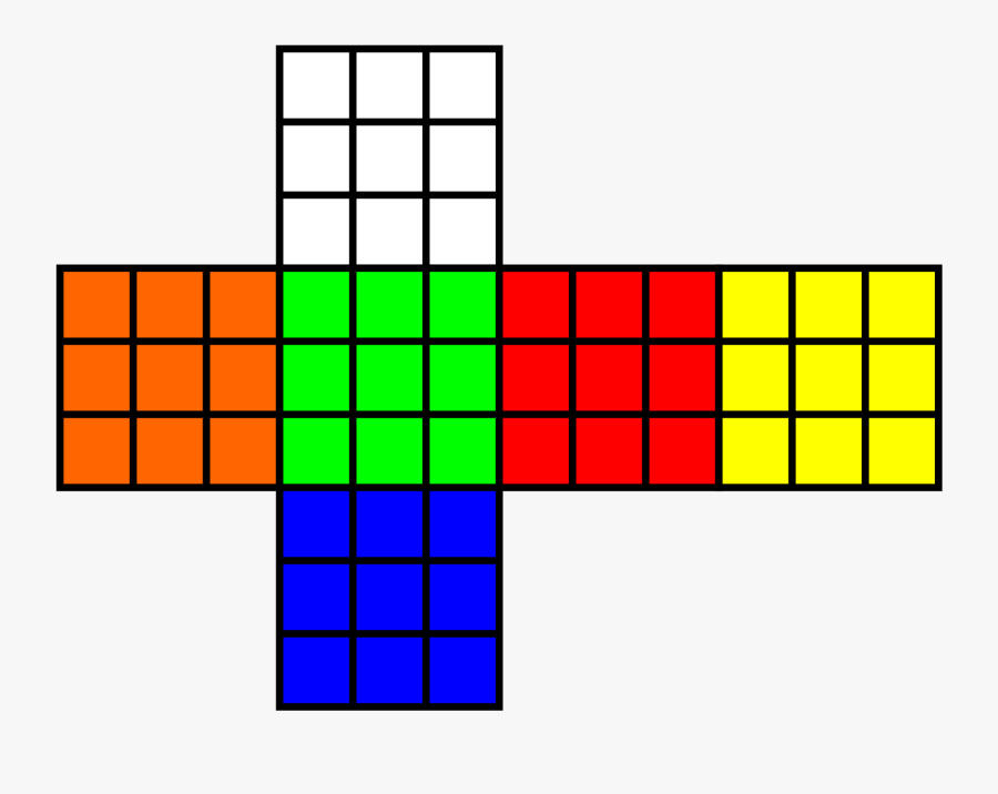 Rubiks Cube Color Scheme Clipart Png Download Colors On A Rubix