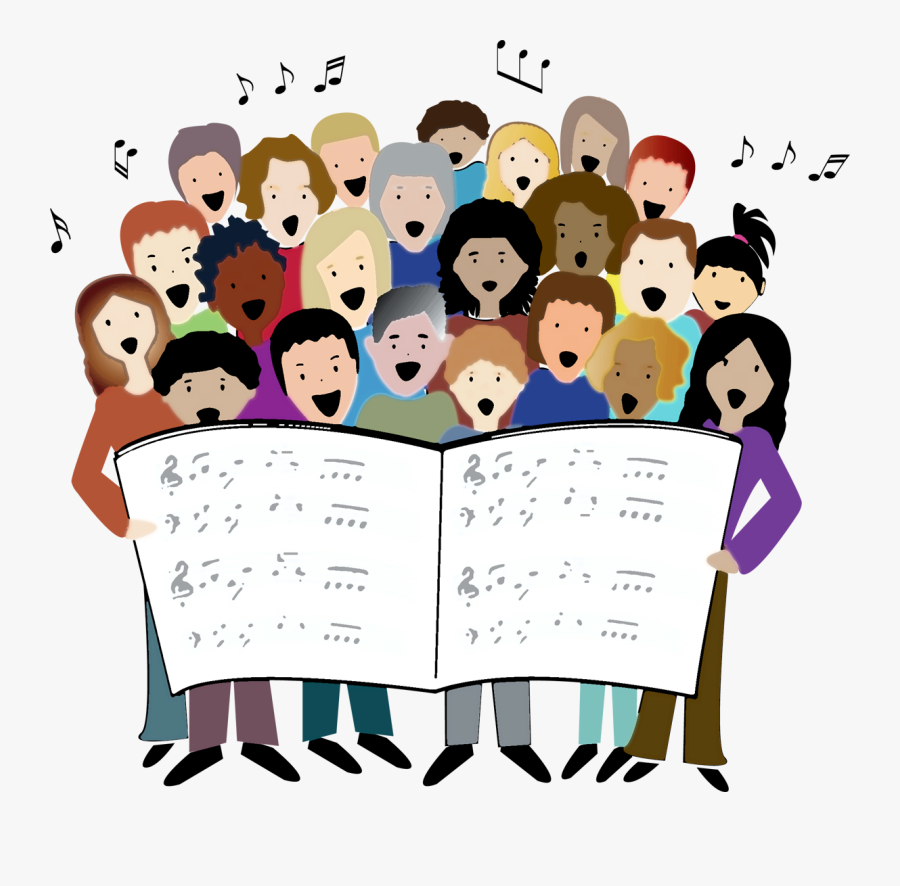 Vector Black And White Group Singing Clipart , Free Transparent Clipart ...