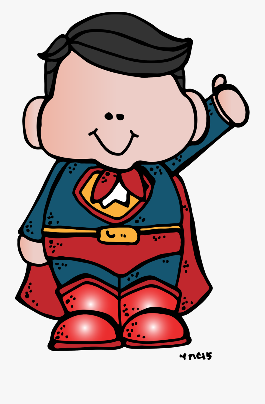Meet The Lil Bitz Superhero Black And White- - Melonheadz Clipart Super ...
