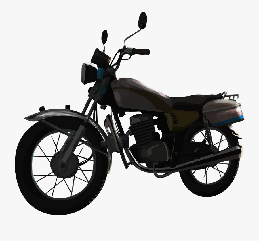 Cartoon Black Motorcycle Metal Png And Psd Clipart - Cartoon Black ...
