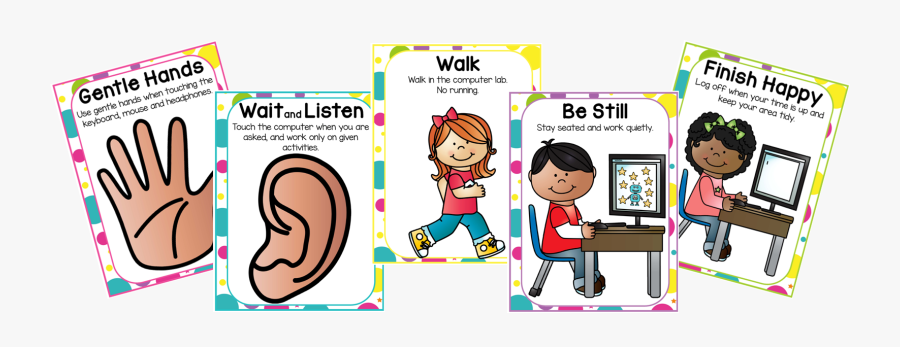 The Teacher Gene - Kindergarten Computer Lab Rules , Free Transparent ...