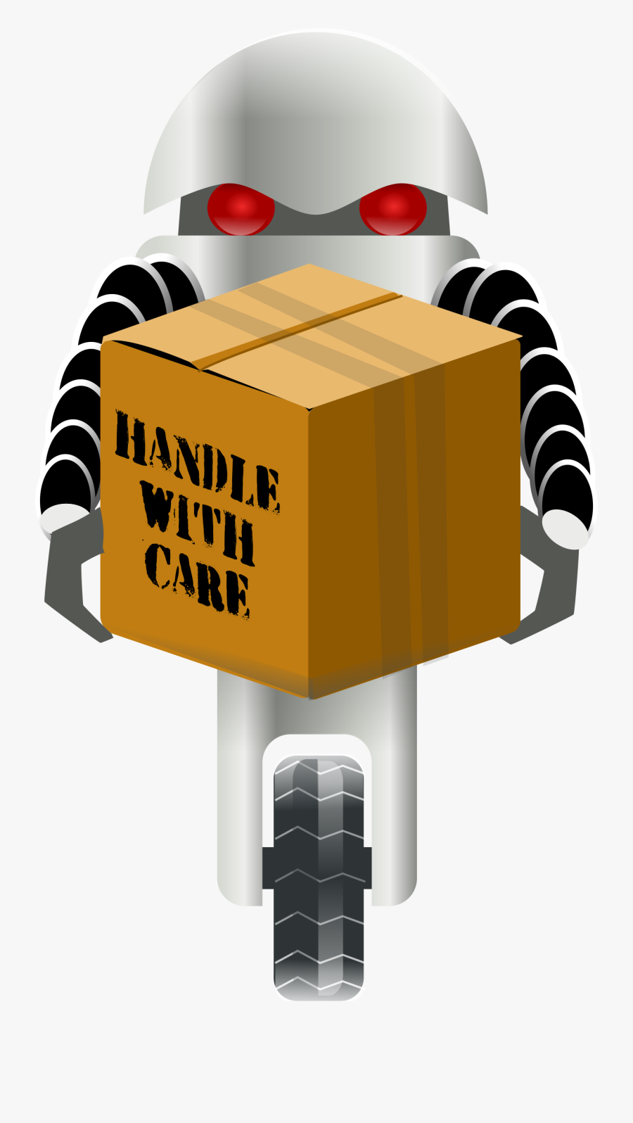 Cartoon Robot With One Wheel , Free Transparent Clipart - ClipartKey