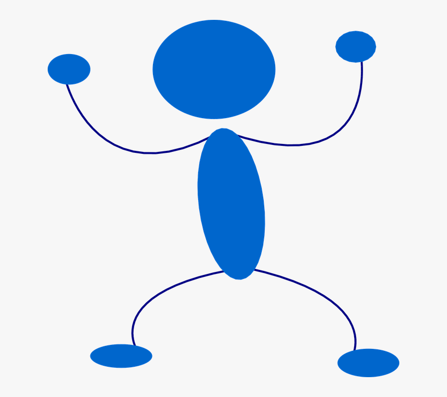 Stickman Angry Free Vector - Blue Stickman Transparent Background ...