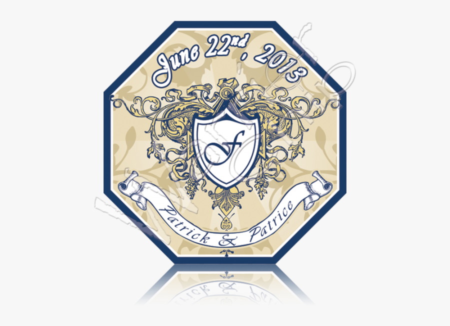 Personalized Poker Chip Ceramic Octagon - Blue Fancy Design , Free ...