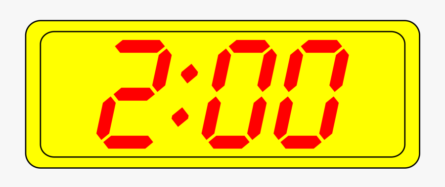 Digital Clock Half Hour , Free Transparent Clipart - ClipartKey