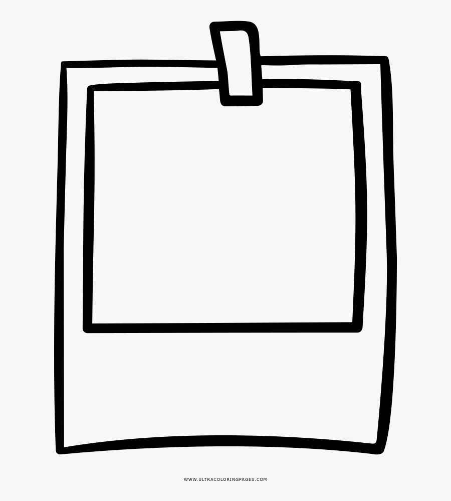 Clipart Library Library Polaroid Coloring Page - Polaroid Clipart Black ...