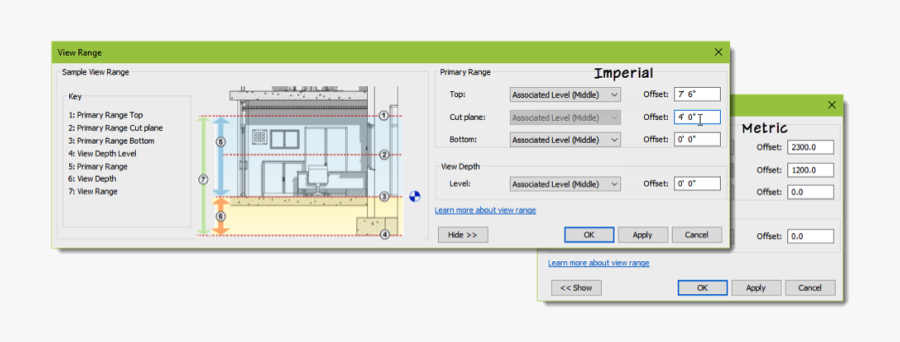 Revit View Range Visual Explanation , Free Transparent Clipart - ClipartKey