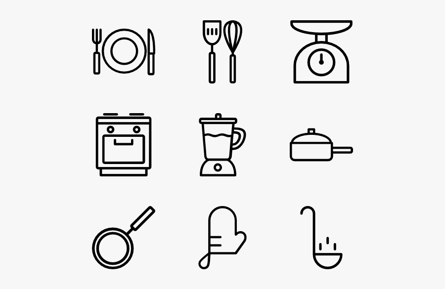 Kitchen - Kids Line Icon , Free Transparent Clipart - ClipartKey